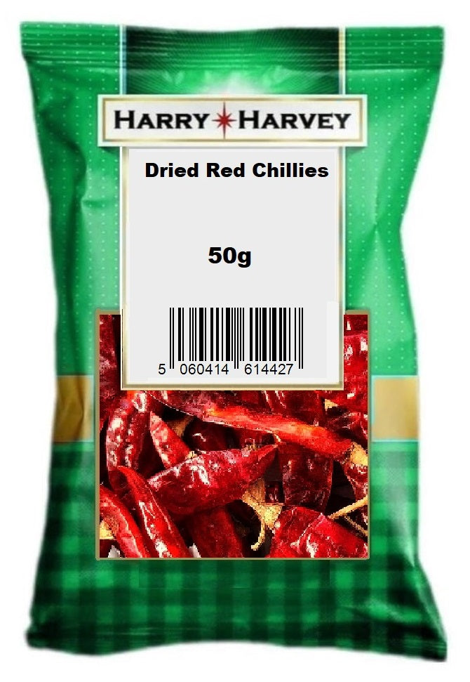 Dried Long Red Chilli in UK - Best for Stew - 50g - Harry Harvey
